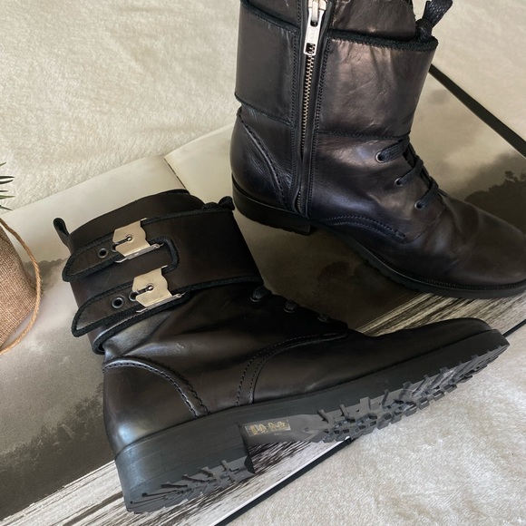 IRO | Shoes | Iro Nels Black Leather Combat Boot Size Eu 38 | Poshmark